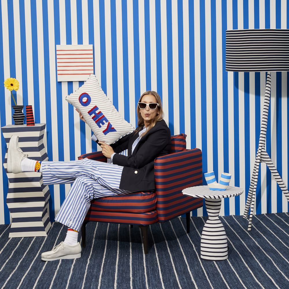 KULE Bias Stripe Shower Curtain | West Elm