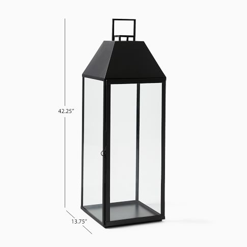 Modern Black Metal Outdoor Lanterns | West Elm