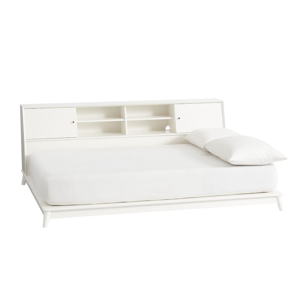 Mid-Century Side Storage Platform Bed | West Elm