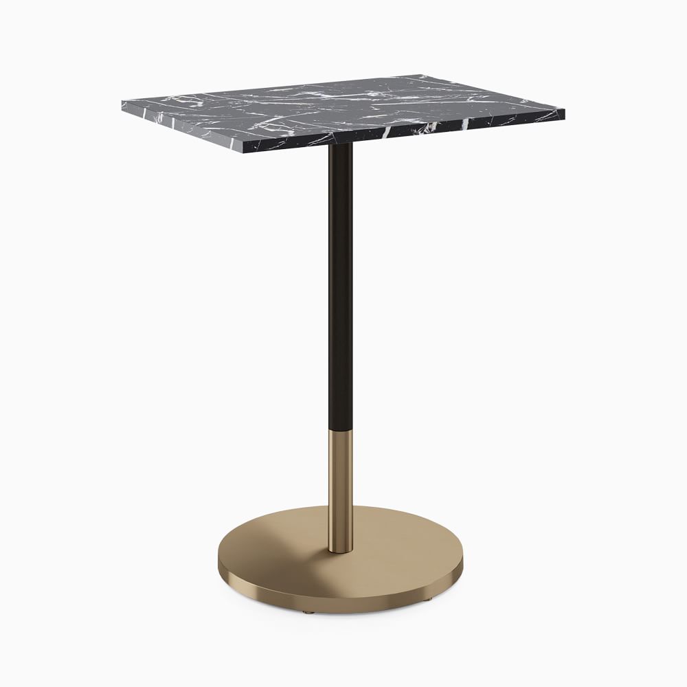 Orbit Restaurant Bar Table - Faux Marble - Rectangle | West Elm