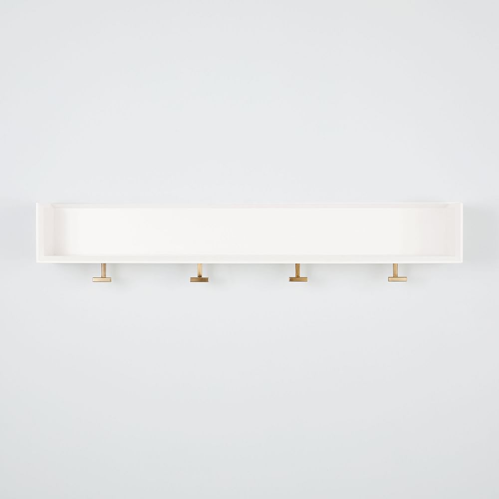 Nolan Wall Shelf with Hooks | West Elm