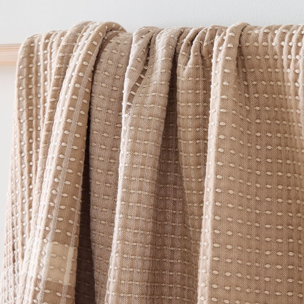 Double Cloth Plaid Throw | West Elm
