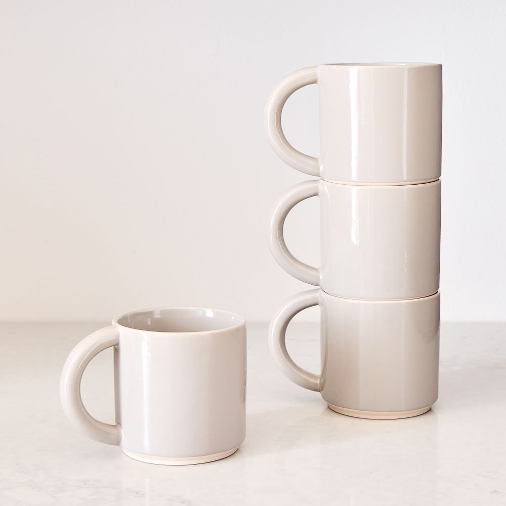 Straight-Sided Stoneware Mug Sets | West Elm