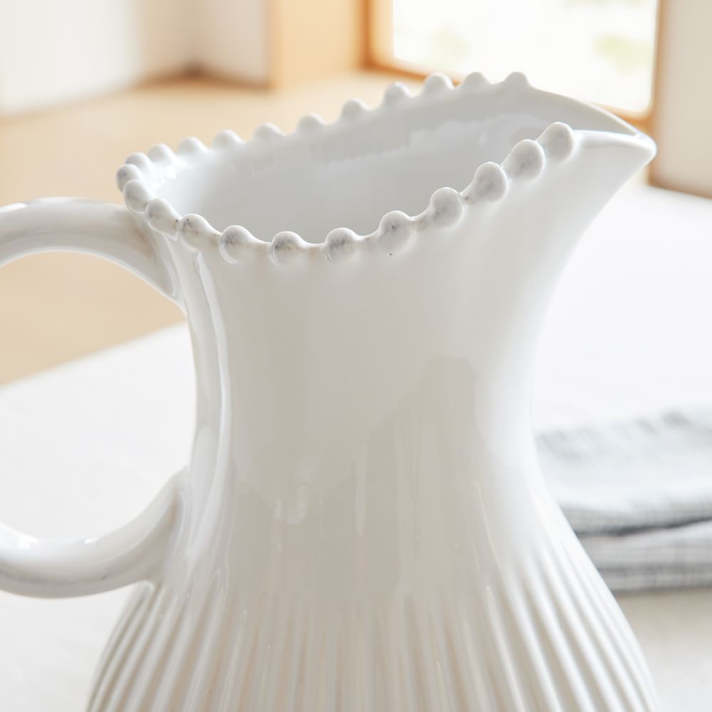 Pearl White Pitcher | West Elm