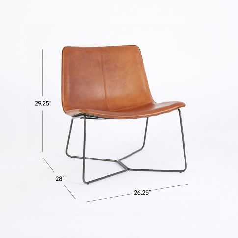 Slope Leather Lounge Chair | West Elm