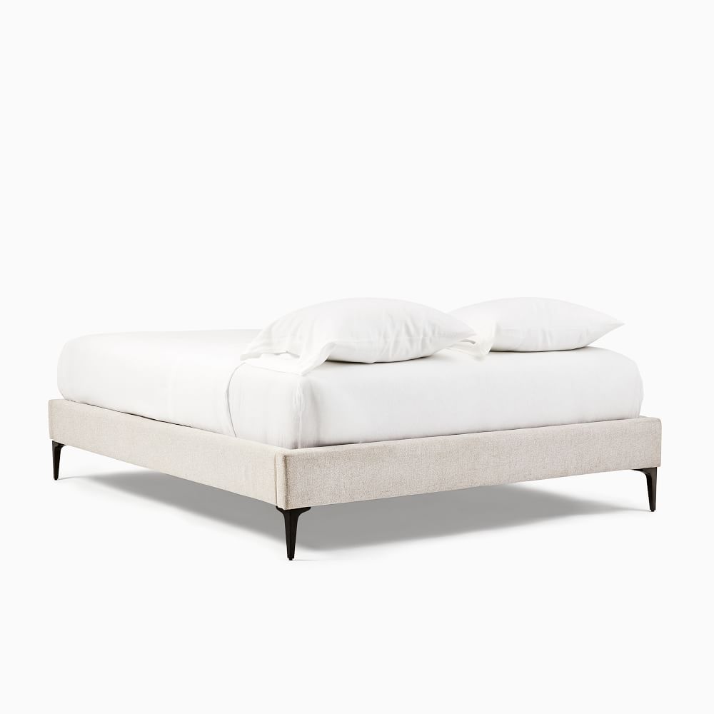 Upholstered Bed Frame - Metal Legs | West Elm
