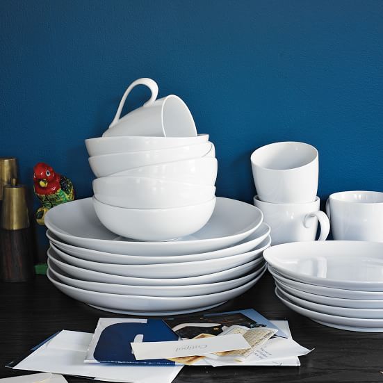 Organic Porcelain Dinnerware (Set of 20) | West Elm