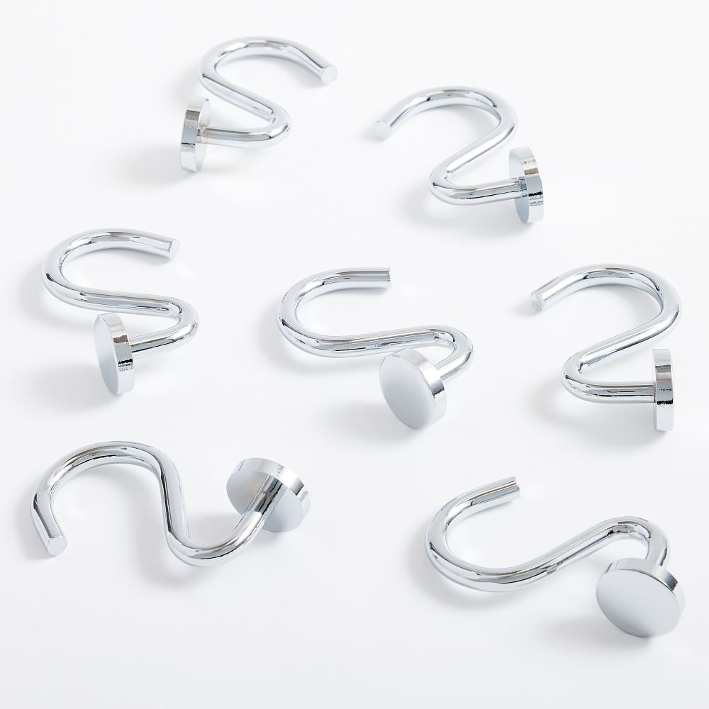 Modern Shower Curtain Rings (Set of 12), Bathroom Hardware | West Elm