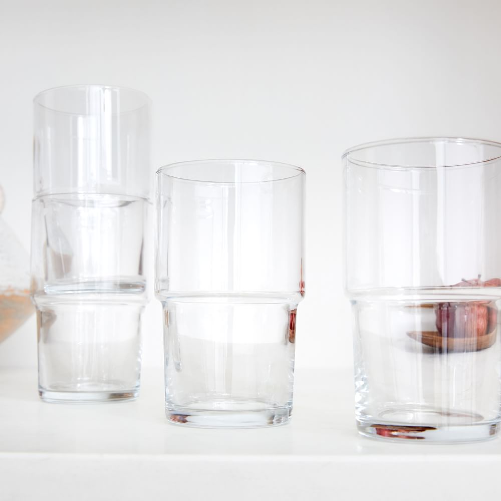 Essential Stacking Drinking Glasses | West Elm