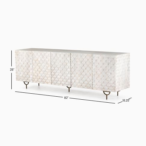 Round Cut Media Console (82") | West Elm