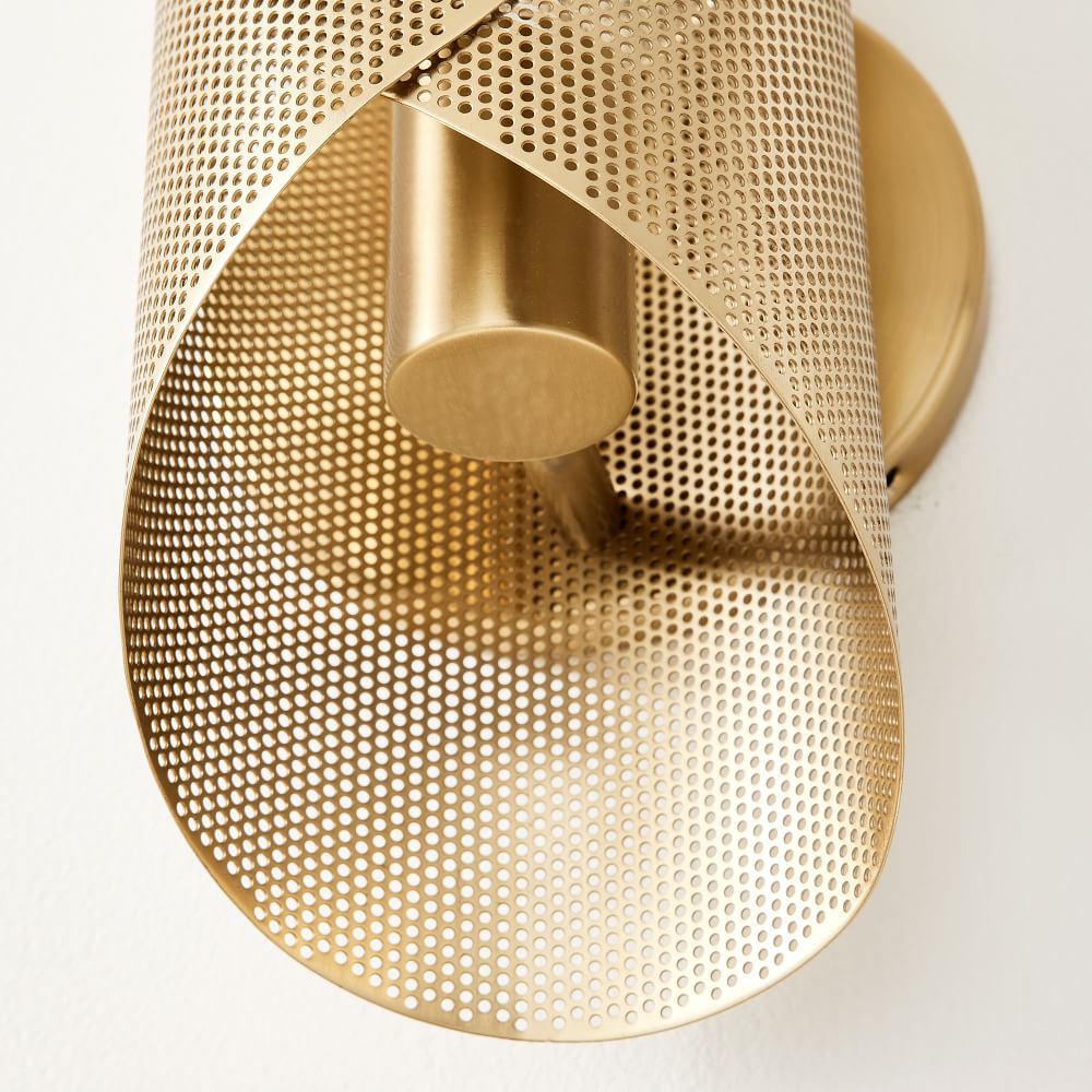 Curl Perforated Sconce | West Elm