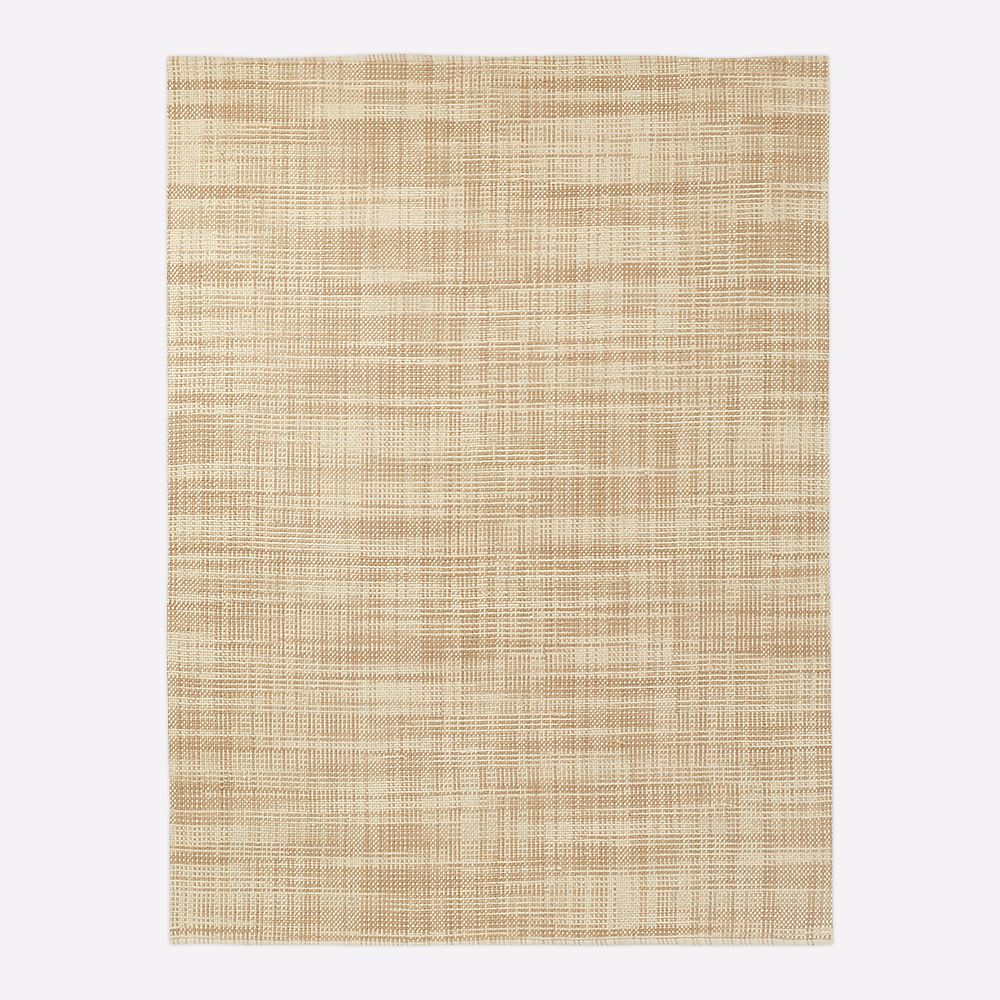 Mid-Century Heathered Basketweave Wool Rug | West Elm