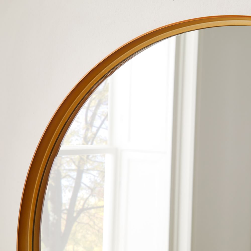 Deep Frame Metal Round Wall Mirror - 30" | West Elm
