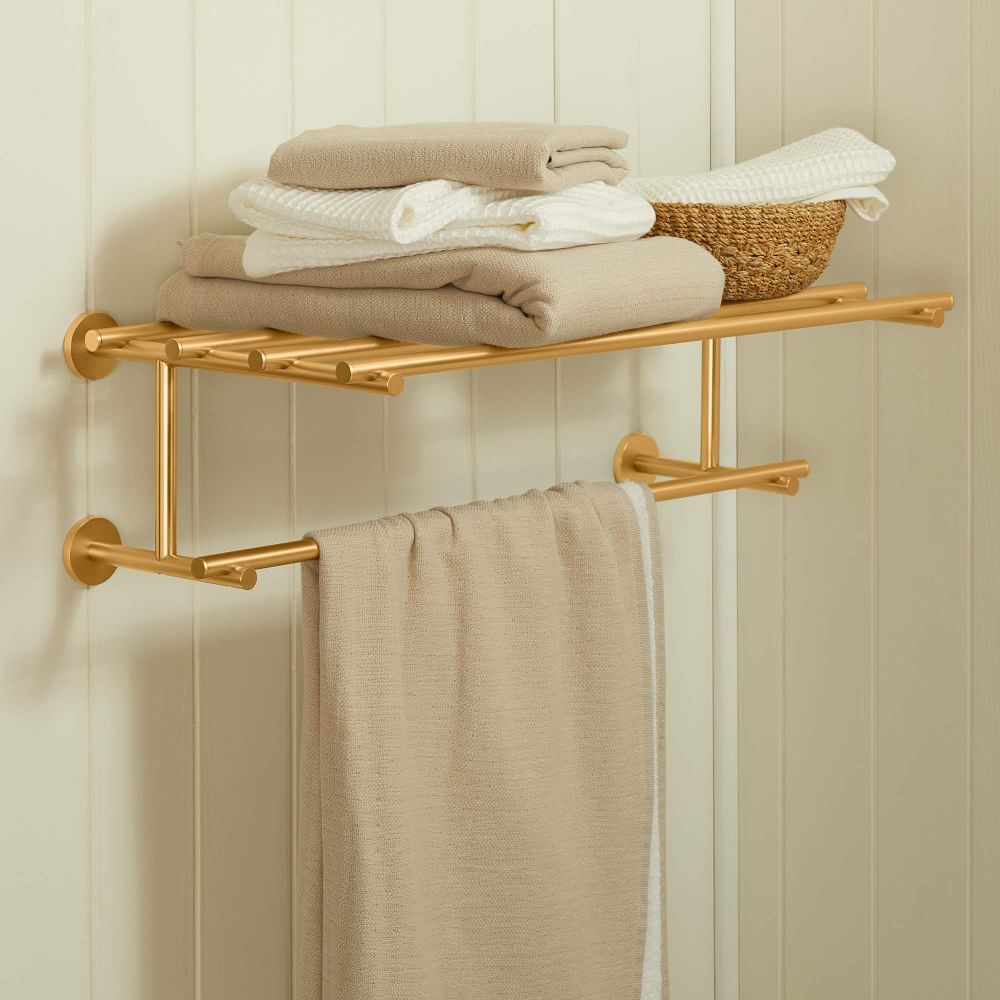 Modern Overhang Bathroom Rail Shelf | West Elm