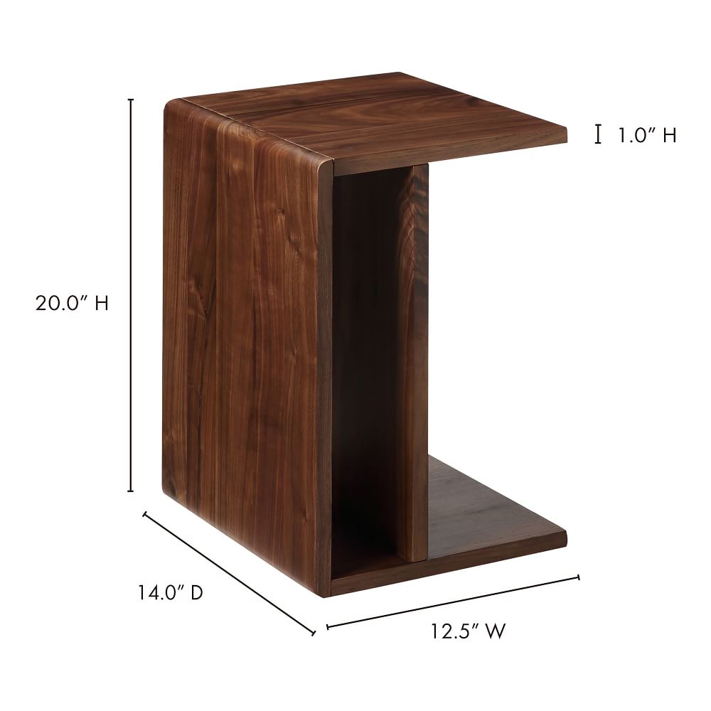 Wood C-Shaped Side Table (12.5") | West Elm