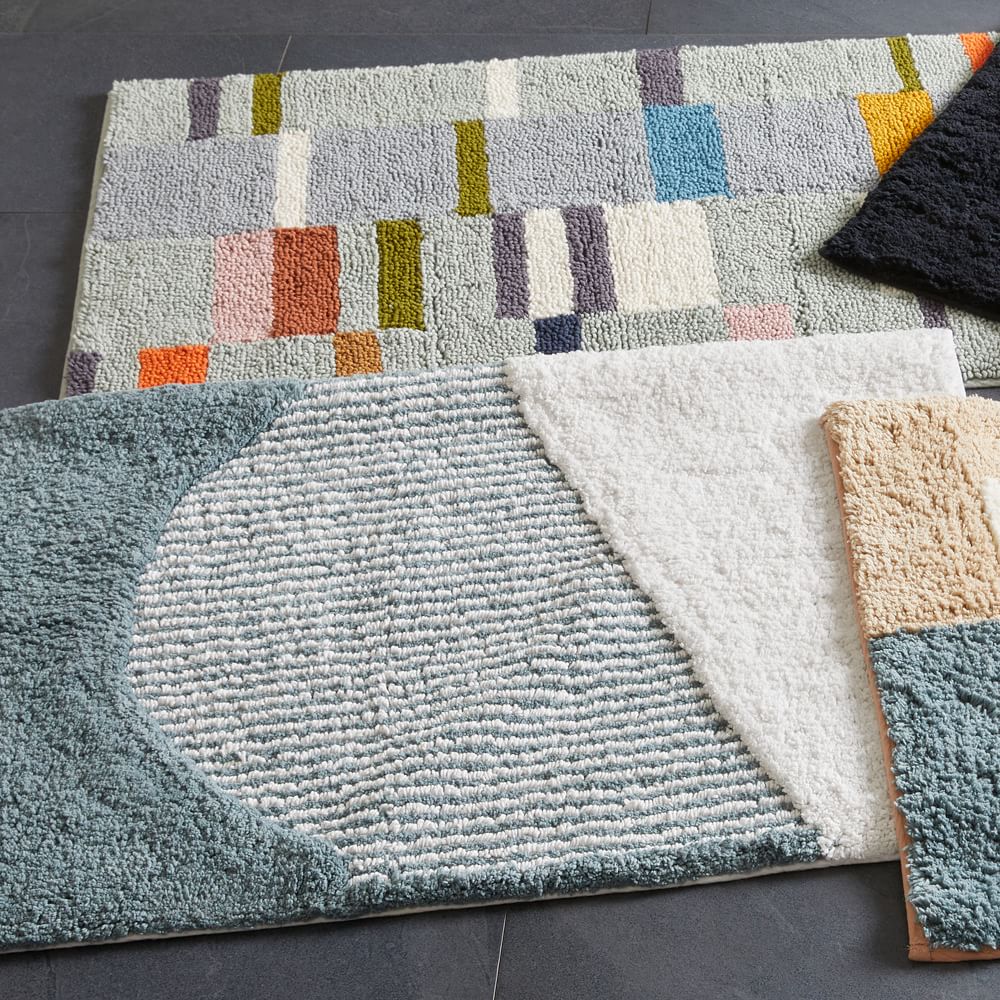 Organic Shadow Graphic Bath Mat | West Elm