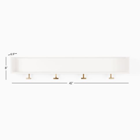 Nolan Wall Shelf with Hooks | West Elm