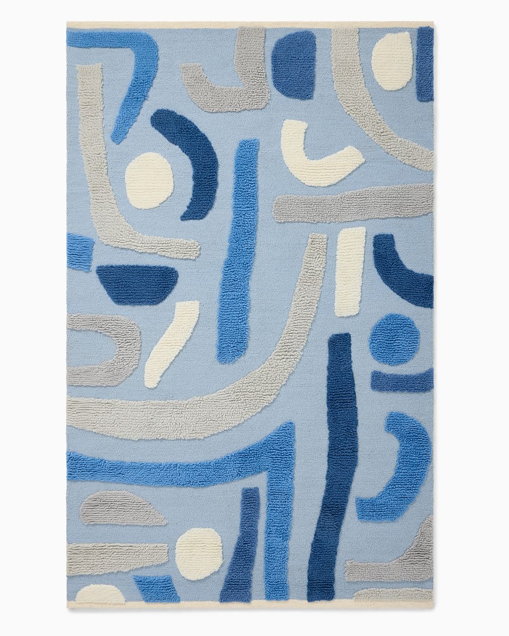 Modern Shapes Easy Care Shag Rug | West Elm