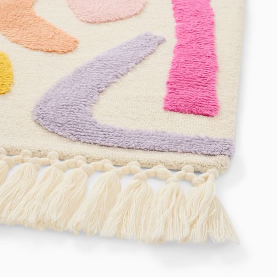 Modern Shapes Easy Care Shag Rug | West Elm