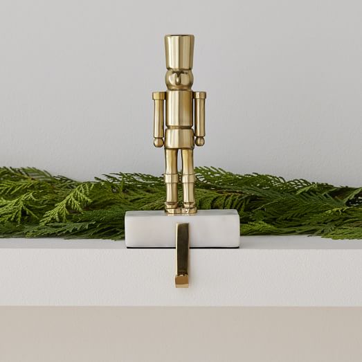 Sputnik Marble & Brass Stocking Holder | West Elm