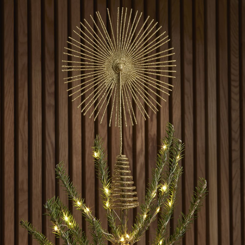 Glitter Starburst Tree Topper | West Elm