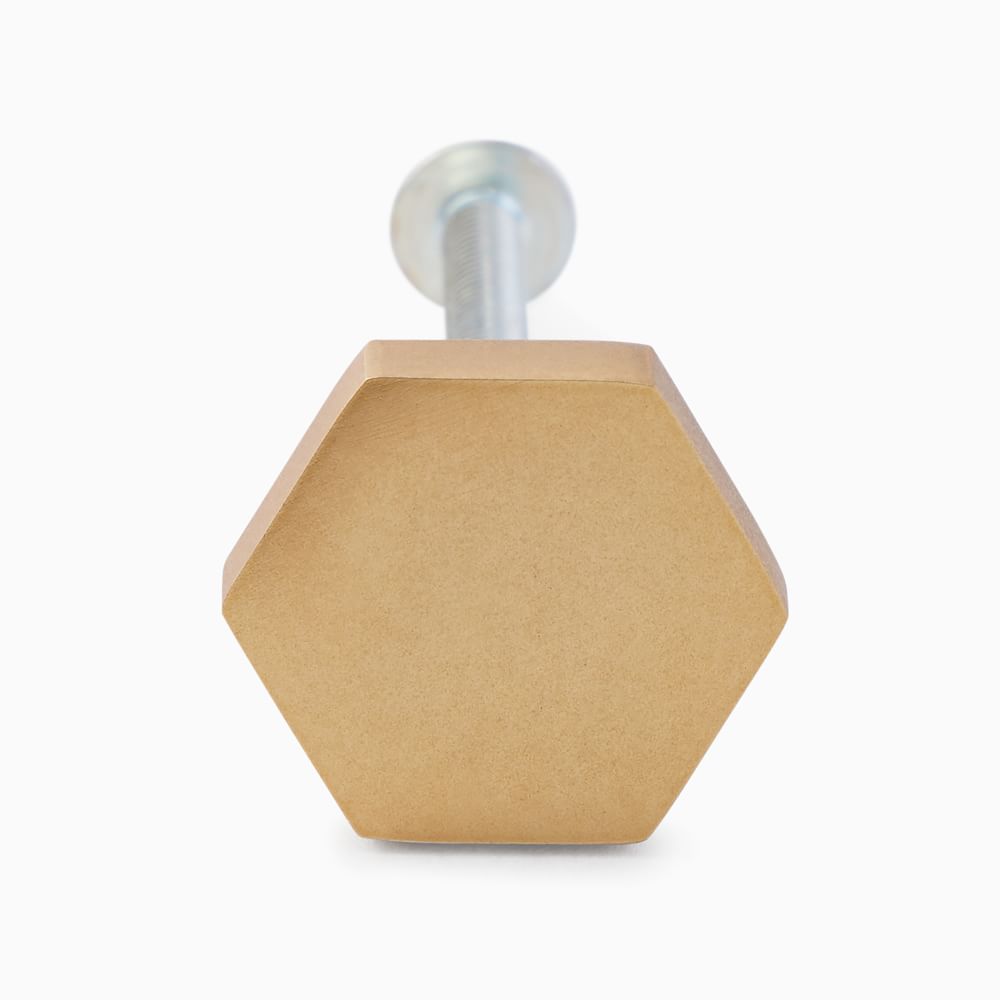 Alden Hexagon Hardware - Antique Brass | West Elm