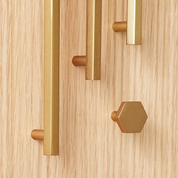 Alden Hexagon Hardware - Antique Brass | West Elm