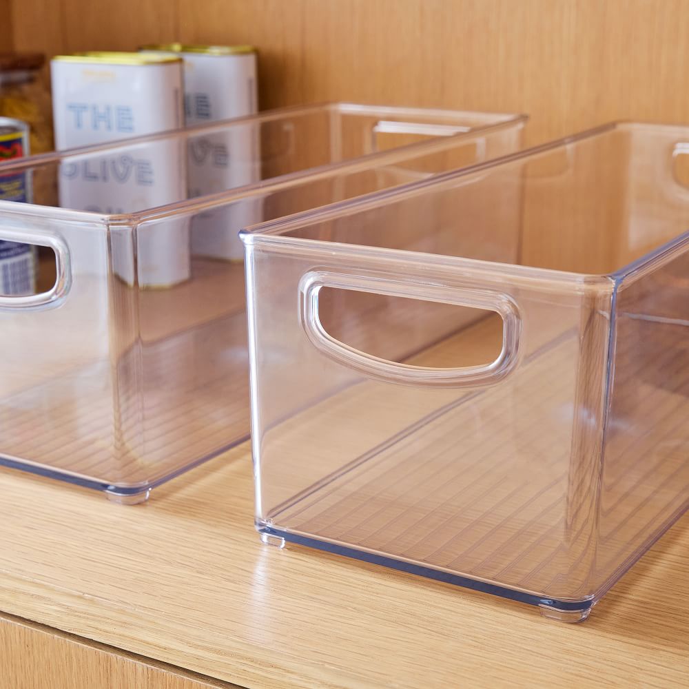 mDesign Clear Plastic Bins (Set of 2) | West Elm