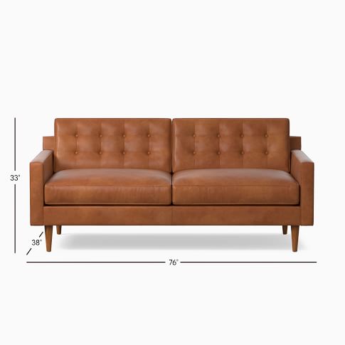 Drake Leather Sofa (76"–91") | West Elm