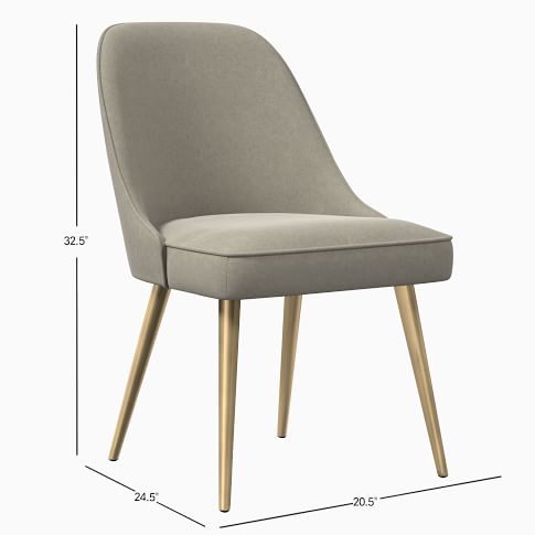 Mid-Century Dining Chair - Metal Legs | West Elm