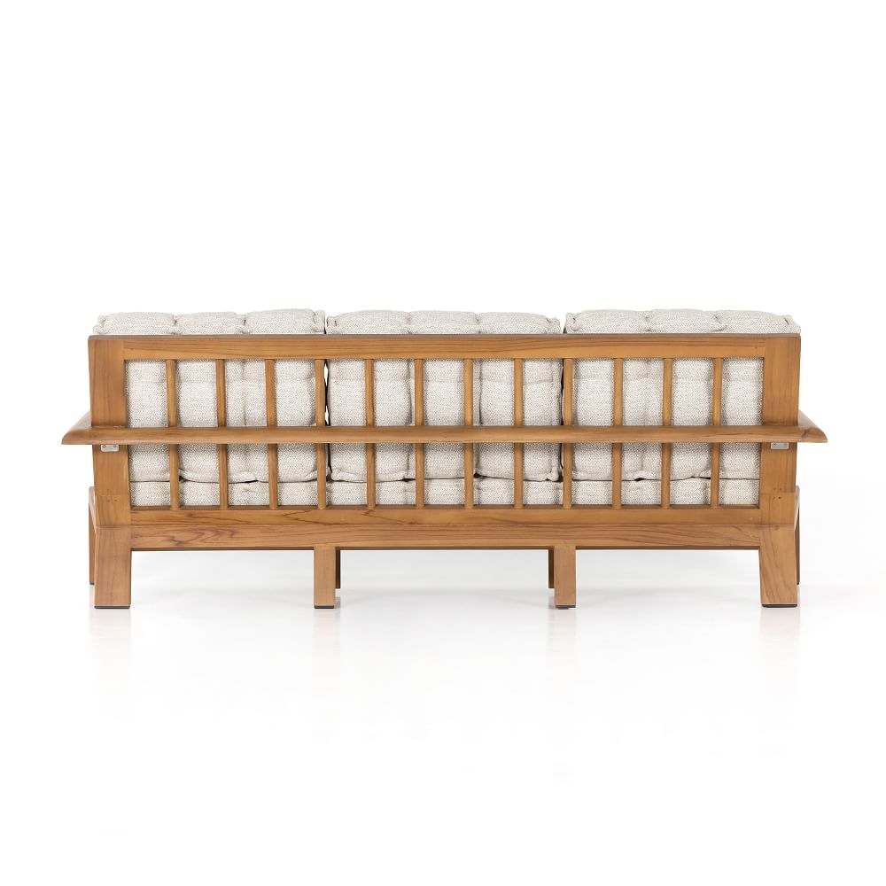 Outdoor Teak Block Leg Sofa | West Elm