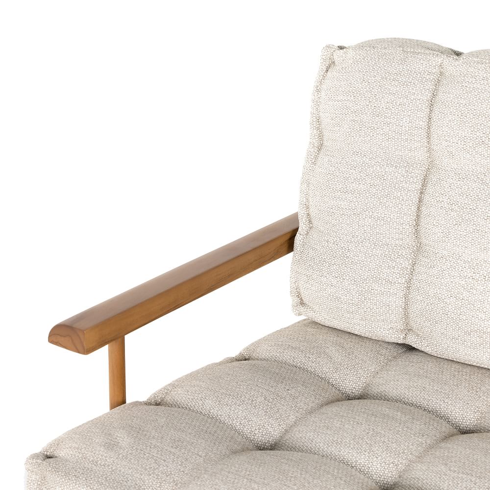 Outdoor Teak Block Leg Sofa | West Elm