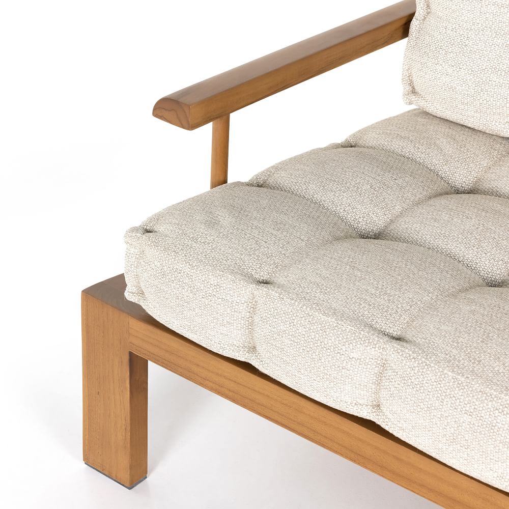 Outdoor Teak Block Leg Sofa | West Elm