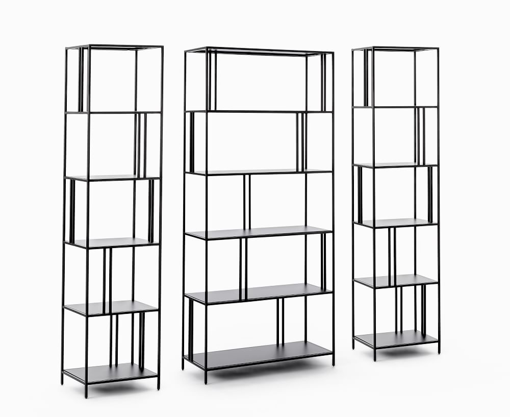 Profile Wide Bookcase & 2 Narrow Bookcases Set | West Elm