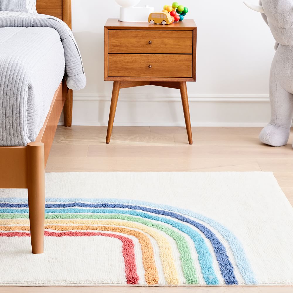 Machine Washable Rainbow Track Rug | West Elm