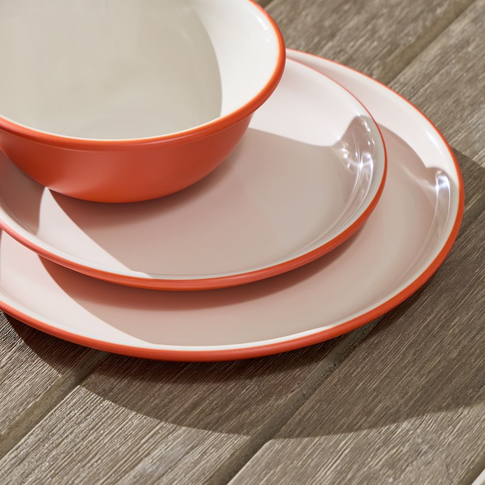 Flared Pop-Tone Melamine Dinner Plate Sets | West Elm