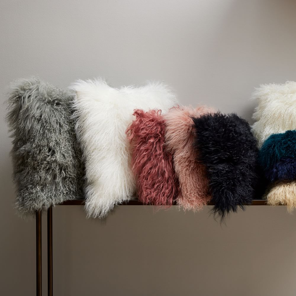 Mongolian Lamb Pillow Cover | West Elm