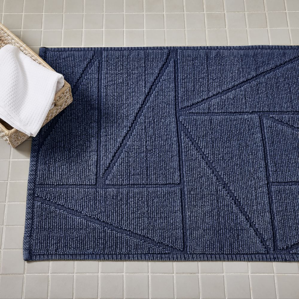 Organic Triangle Sculpted Bath Mat | West Elm
