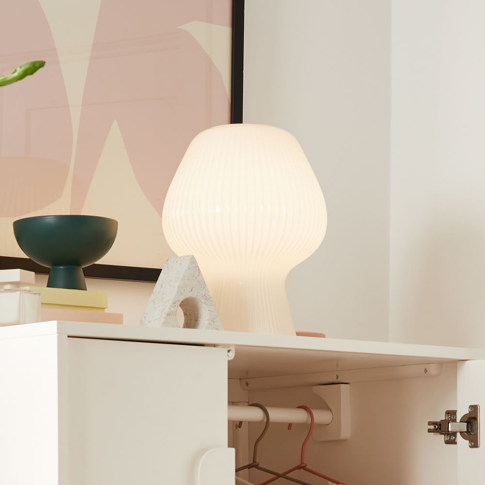 Ribbed Glass Table Lamp (13") | West Elm