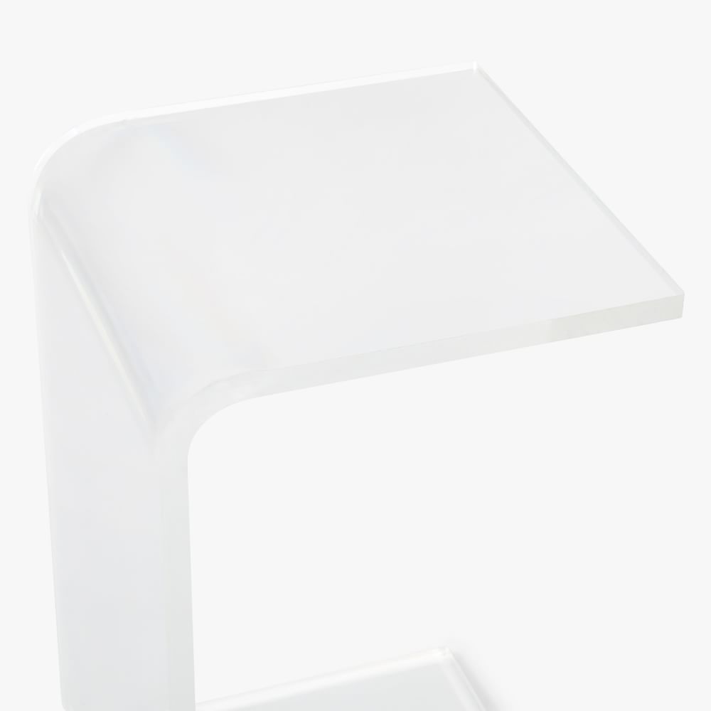 Acrylic C-Shaped Side Table (14") | West Elm