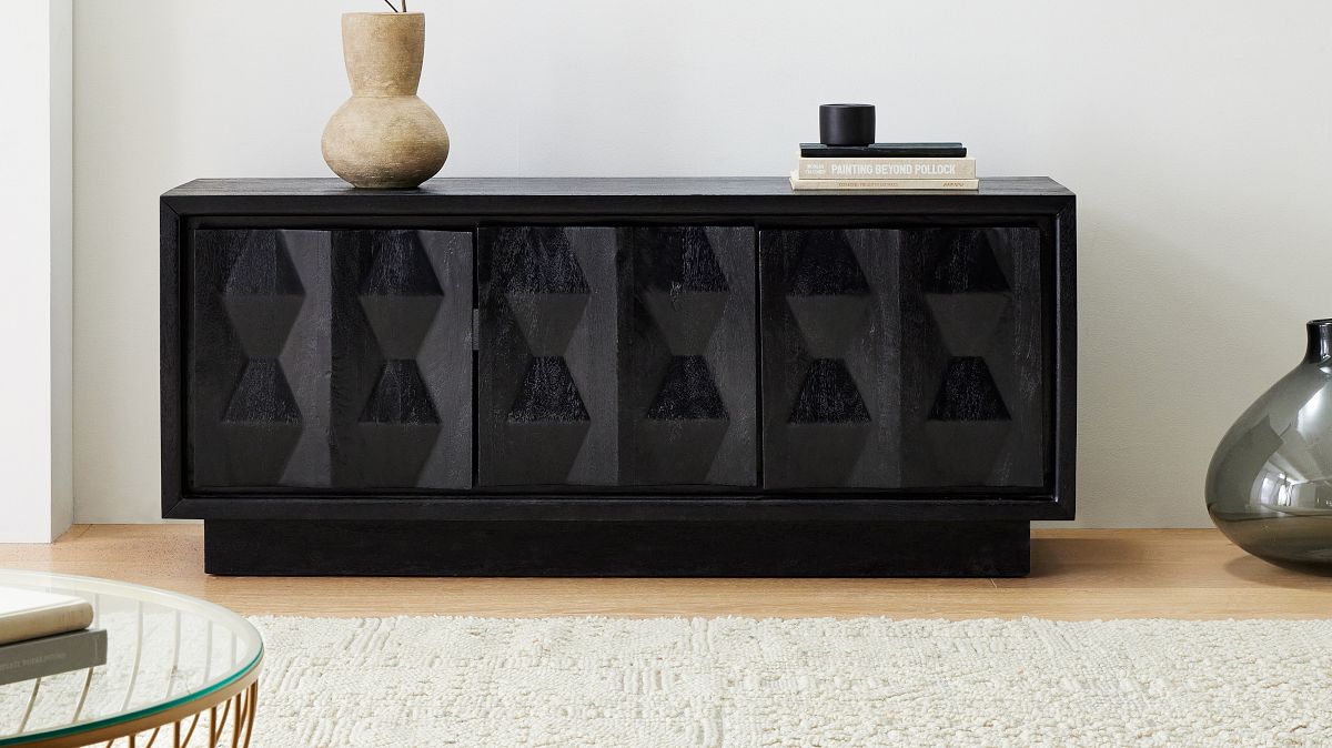 Carved Pattern Media Console (60"–80") | West Elm