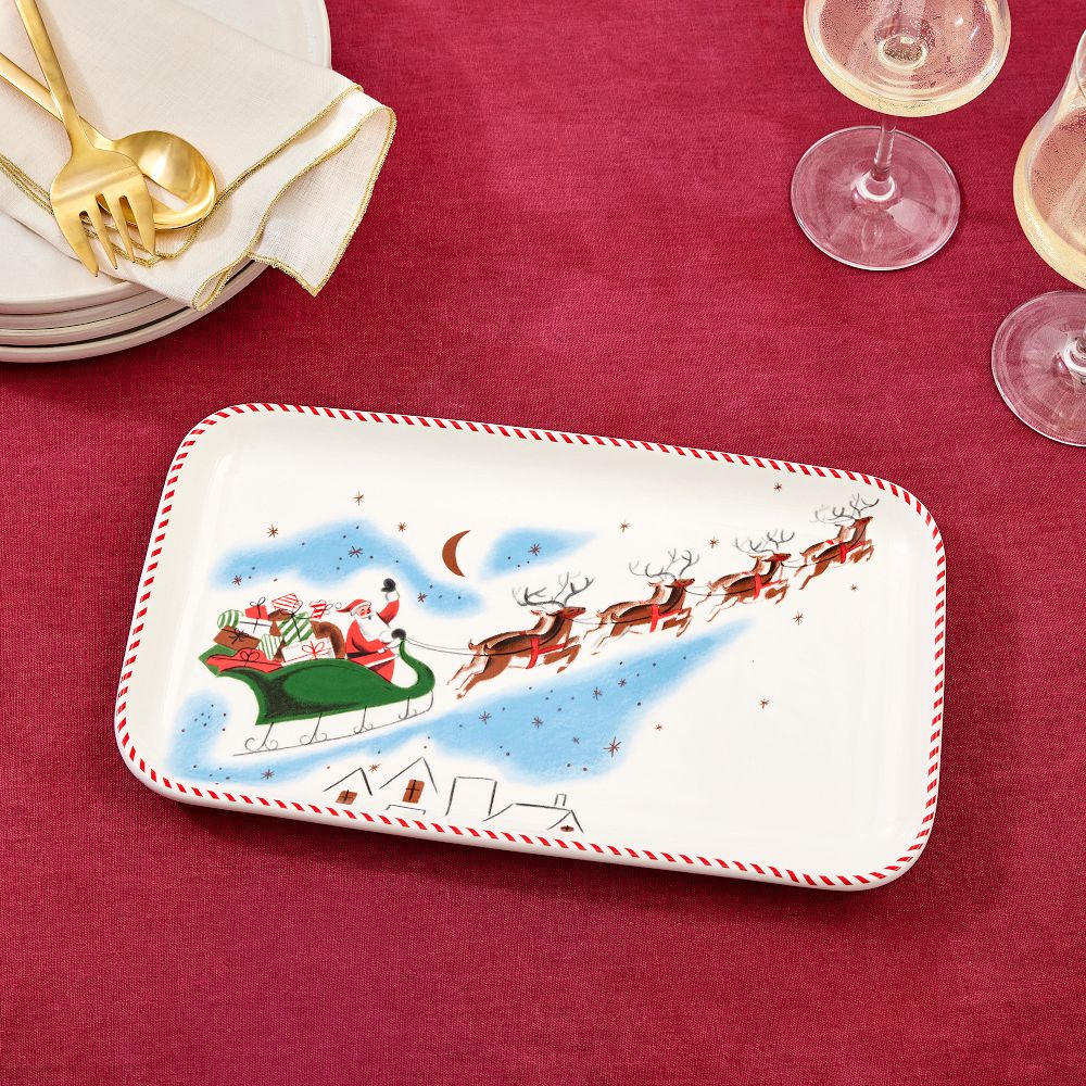 Mid-Century Santa Serving Platter | West Elm
