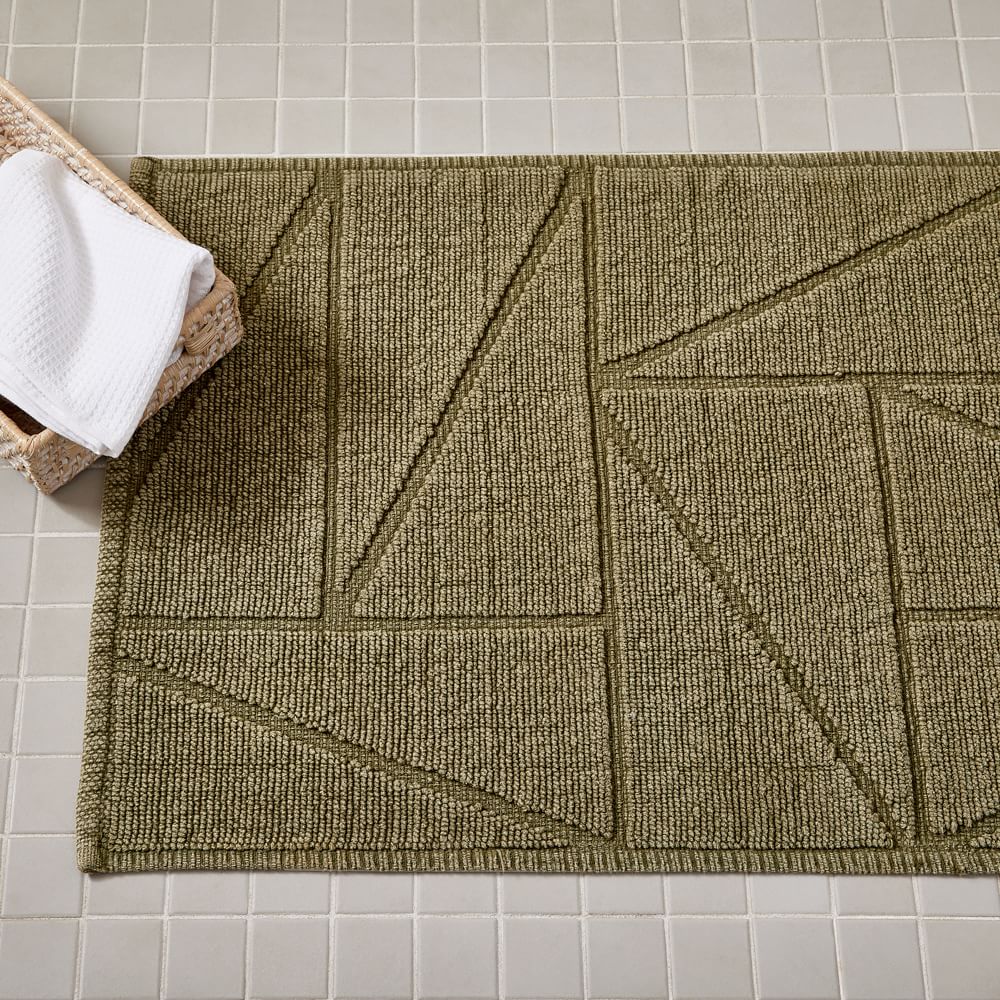 Organic Triangle Sculpted Bath Mat | West Elm