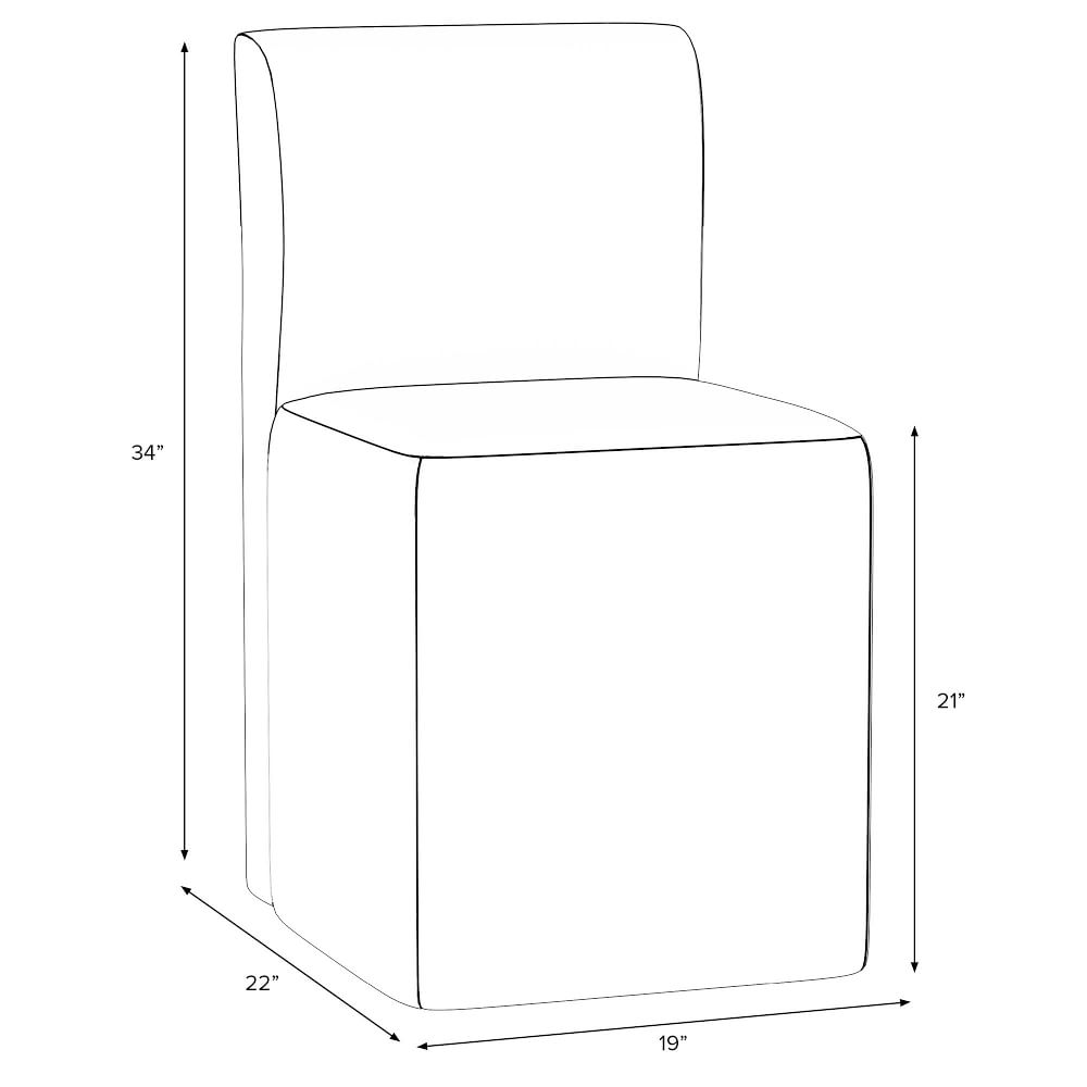 Block Base Upholstered Dining Chair | West Elm