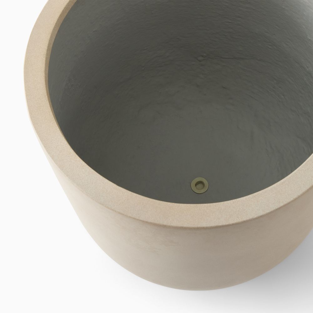 Radius Ficonstone Indoor/Outdoor Planters - Alabaster | West Elm