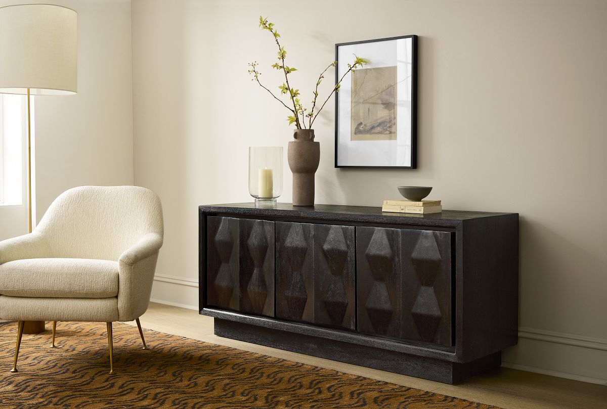 Carved Pattern Media Console (60"–80") | West Elm