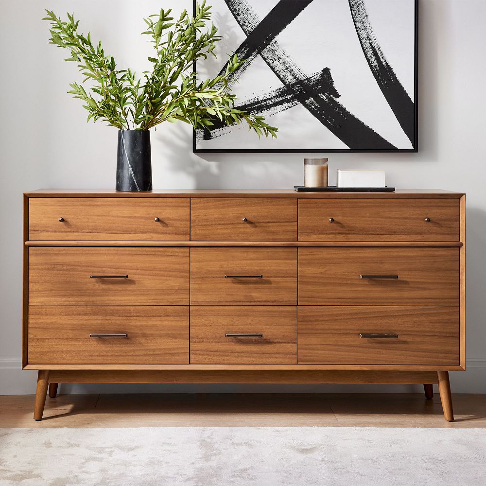 Mid-Century 9-Drawer Dresser (70") - Acorn | West Elm