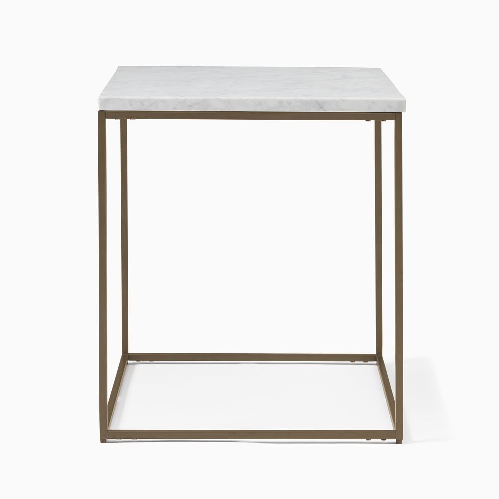 Streamline Square Side Table (20") - Marble | West Elm