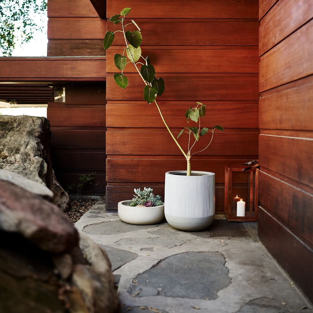 Radius Ficonstone Indoor/Outdoor Planters | West Elm