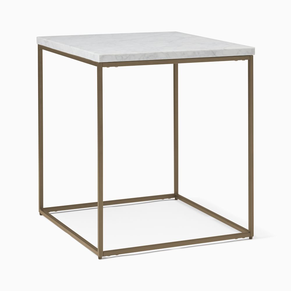 Streamline Square Side Table (20") - Marble | West Elm
